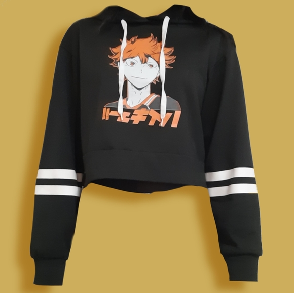 fancyqube | Sweaters | Haikyuu Shoyo Hinata Crop Hoodie | Poshmark